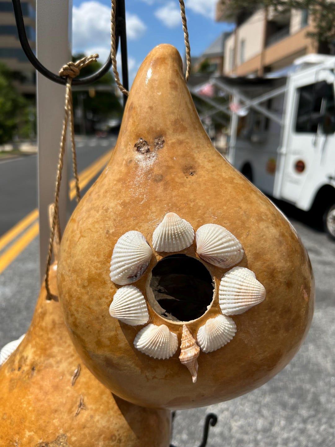 Handmade Gourd Birdhouse Sea Shells - Etsy