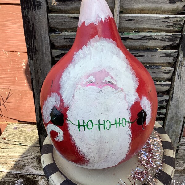 Santa Gourd - Etsy