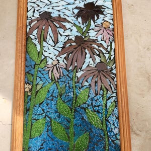 Handcrafted Cone Flower Mosaic/ Suncatcher - Etsy