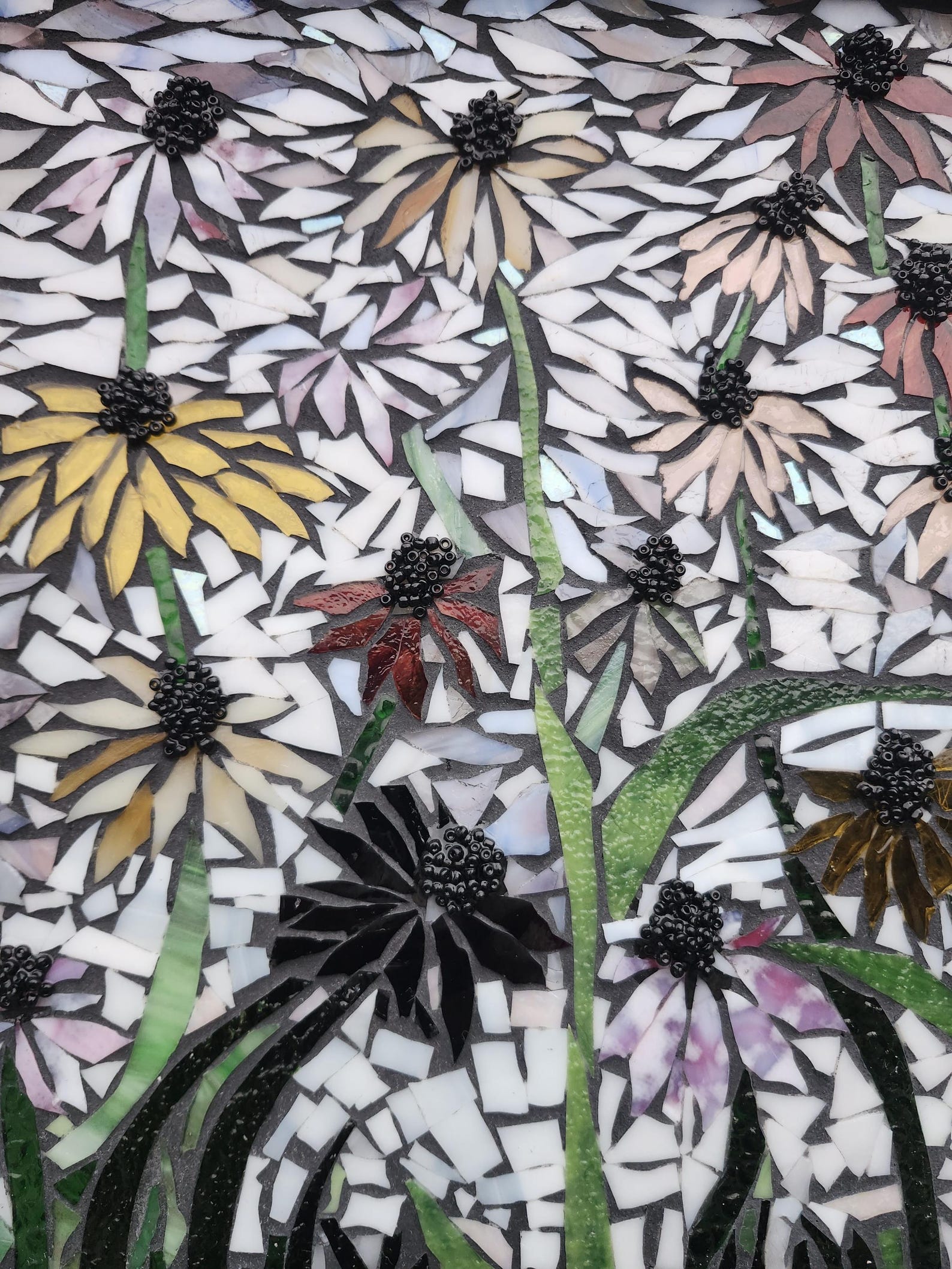 Handcrafted Coneflower Mosaic - Etsy