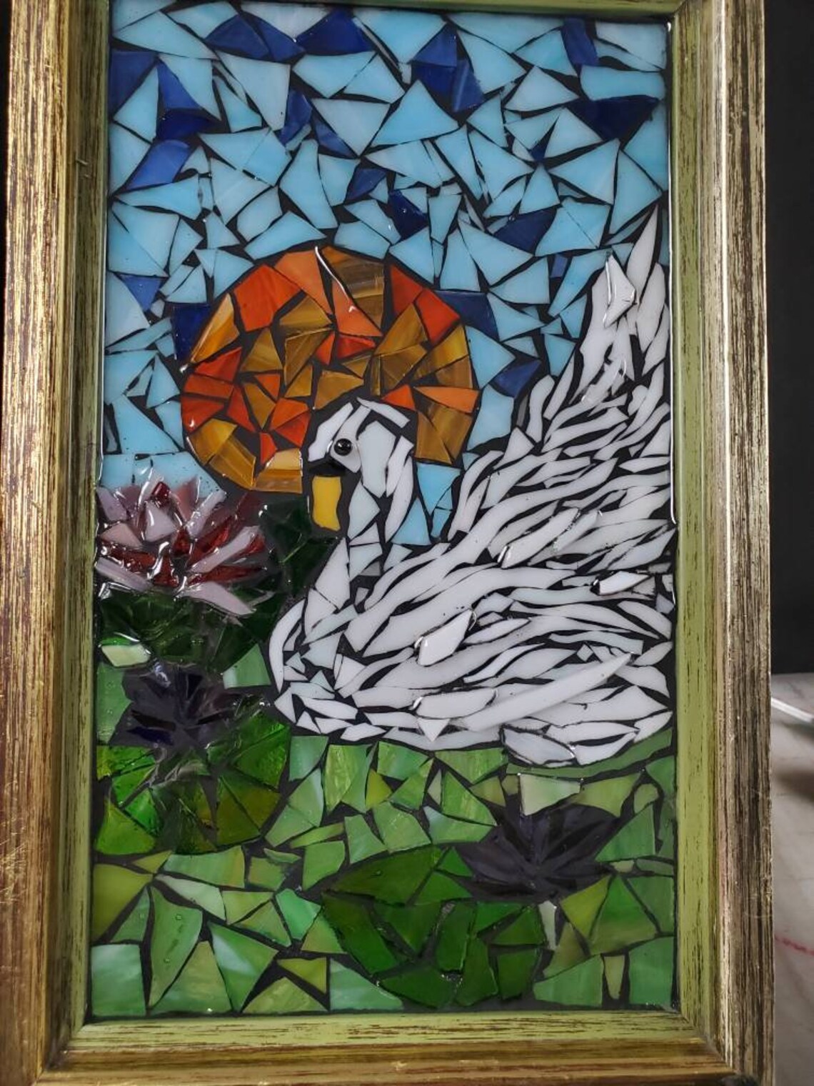 Handcrafted Swan Mosaic/suncatcher - Etsy