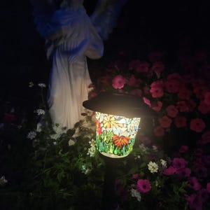 Handcrafted Stained Glass Solar Lantern - Etsy