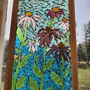 Handcrafted Cone Flower Mosaic/ Suncatcher - Etsy