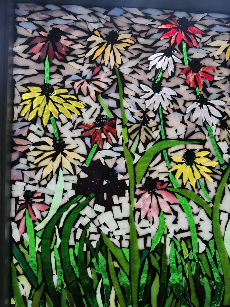 Handcrafted Coneflower Mosaic - Etsy