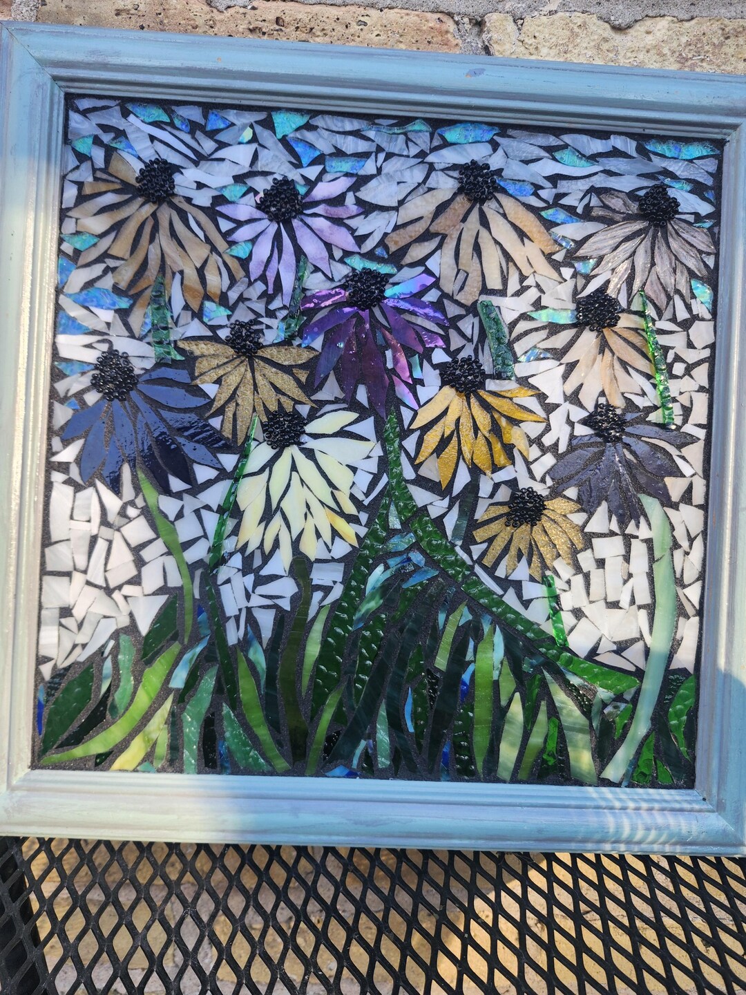 Handcrafted Coneflower Mosaic - Etsy
