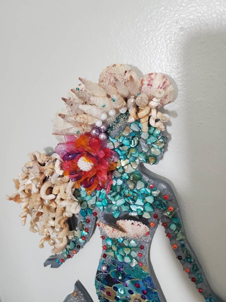 Handcrafted and Elegant Mermaid Wall Hanging | Etsy