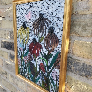 Handcrafted Cone Flower Mosaic/ Suncatcher - Etsy