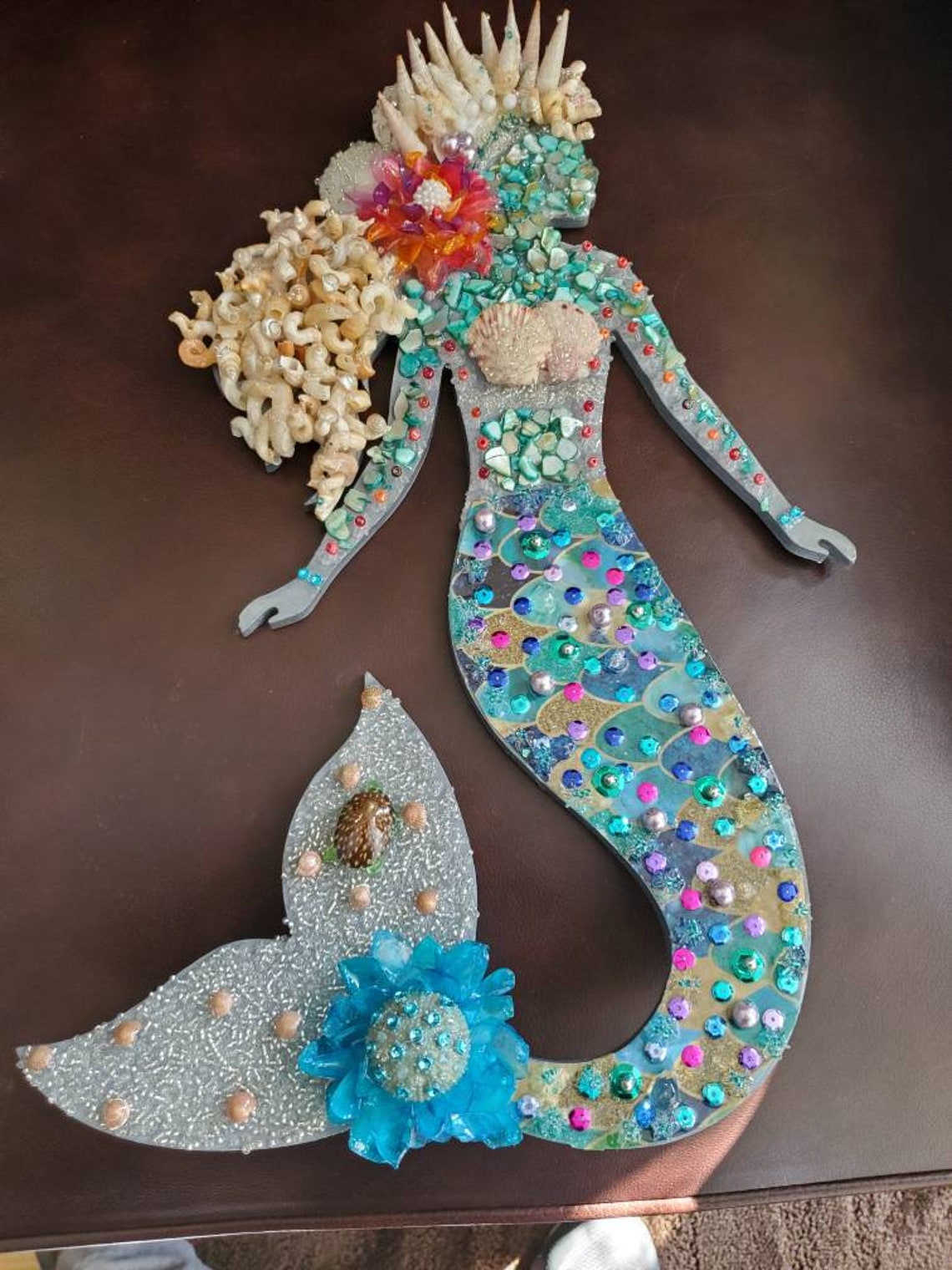 Handcrafted and Elegant Mermaid Wall Hanging | Etsy