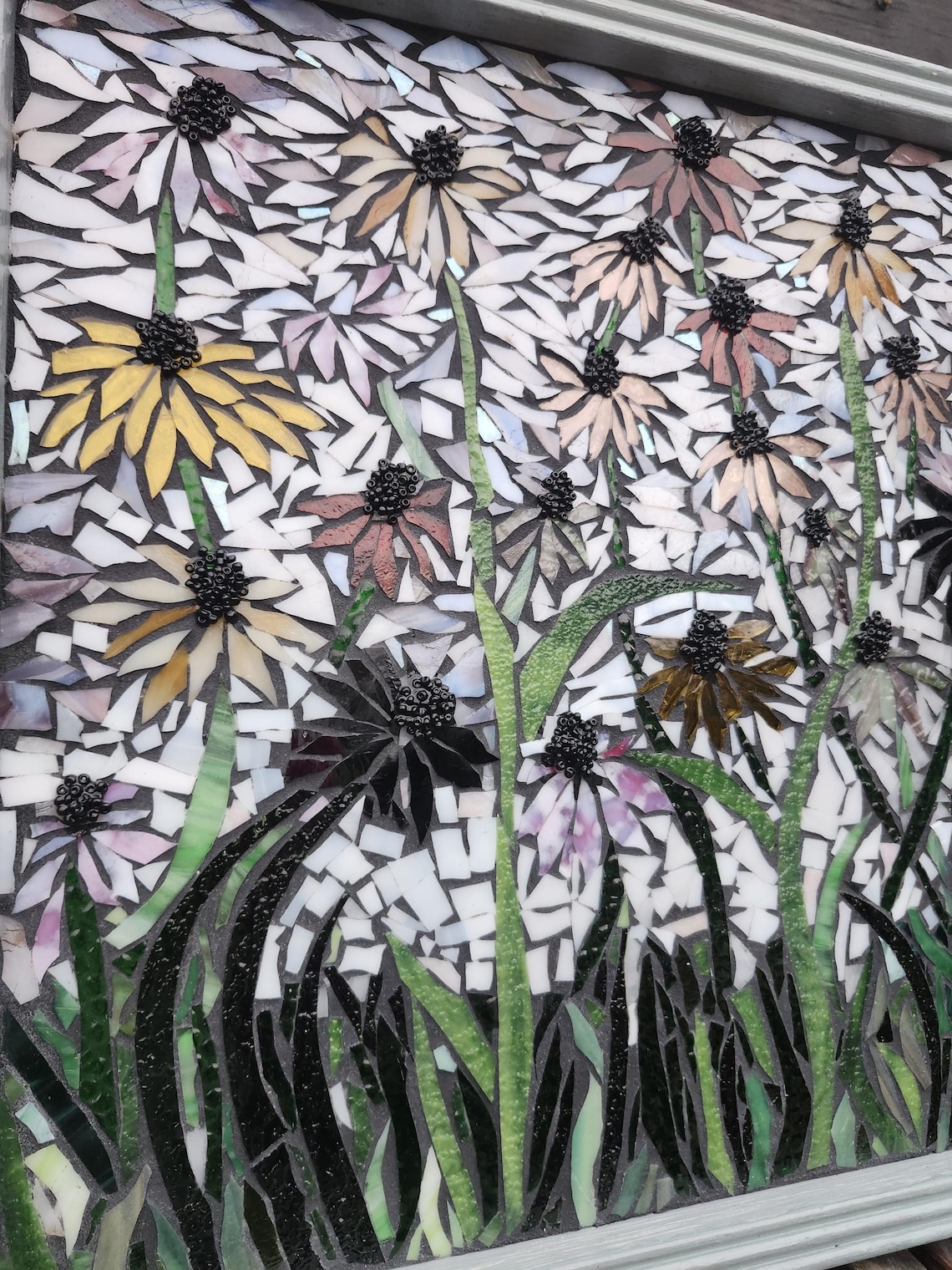 Handcrafted Coneflower Mosaic - Etsy
