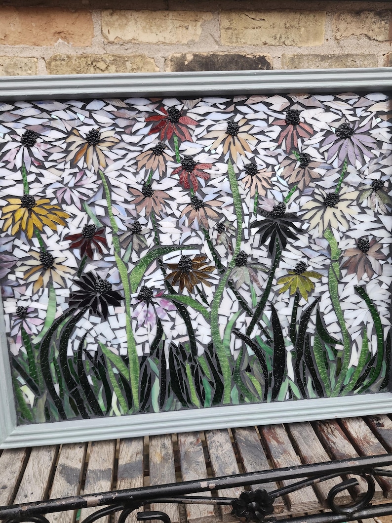 Handcrafted Coneflower Mosaic - Etsy