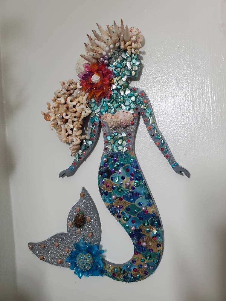 Handcrafted and Elegant Mermaid Wall Hanging | Etsy