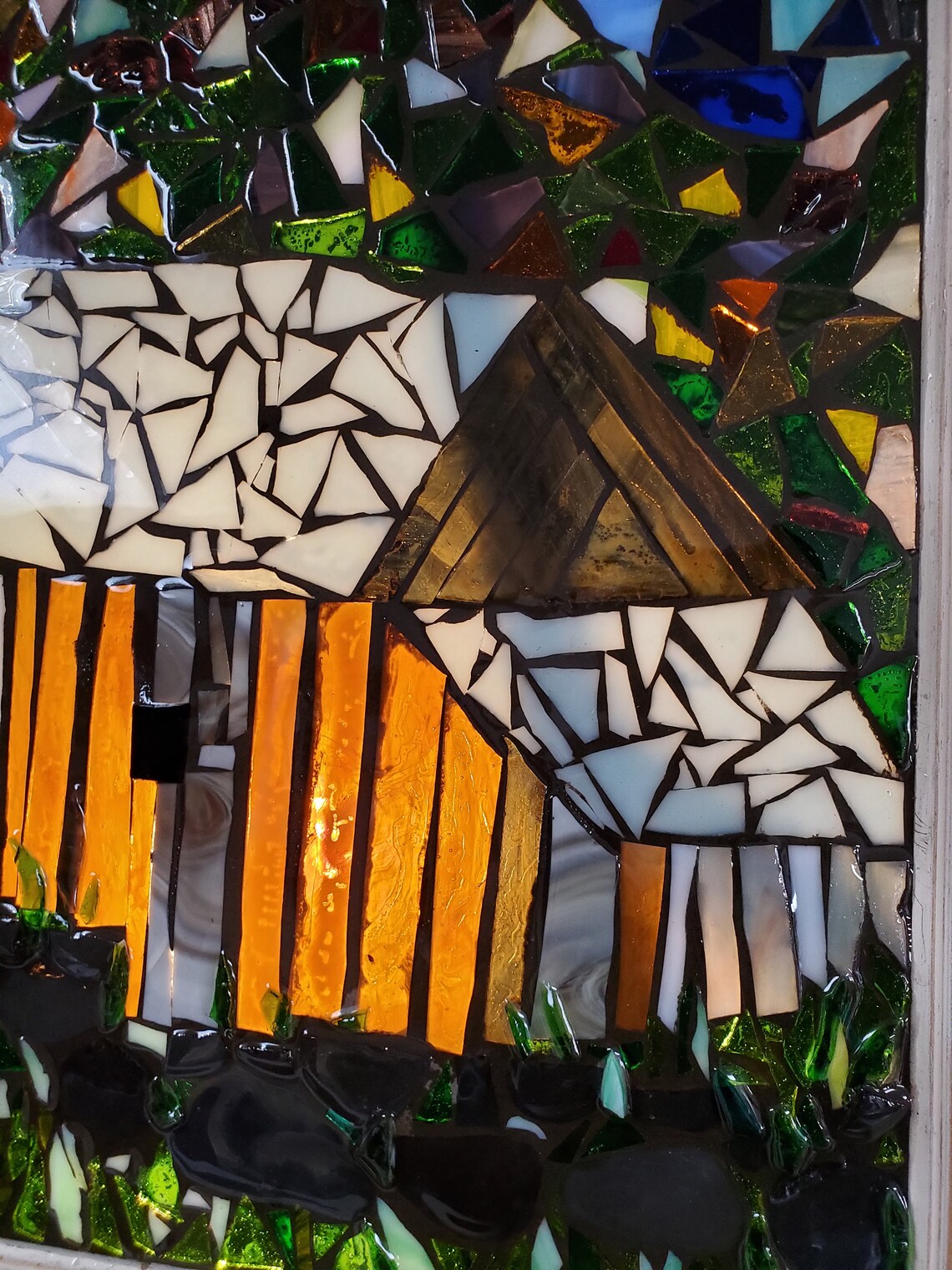 Handcrafted Barn Suncatcher / Mosaic - Etsy Singapore