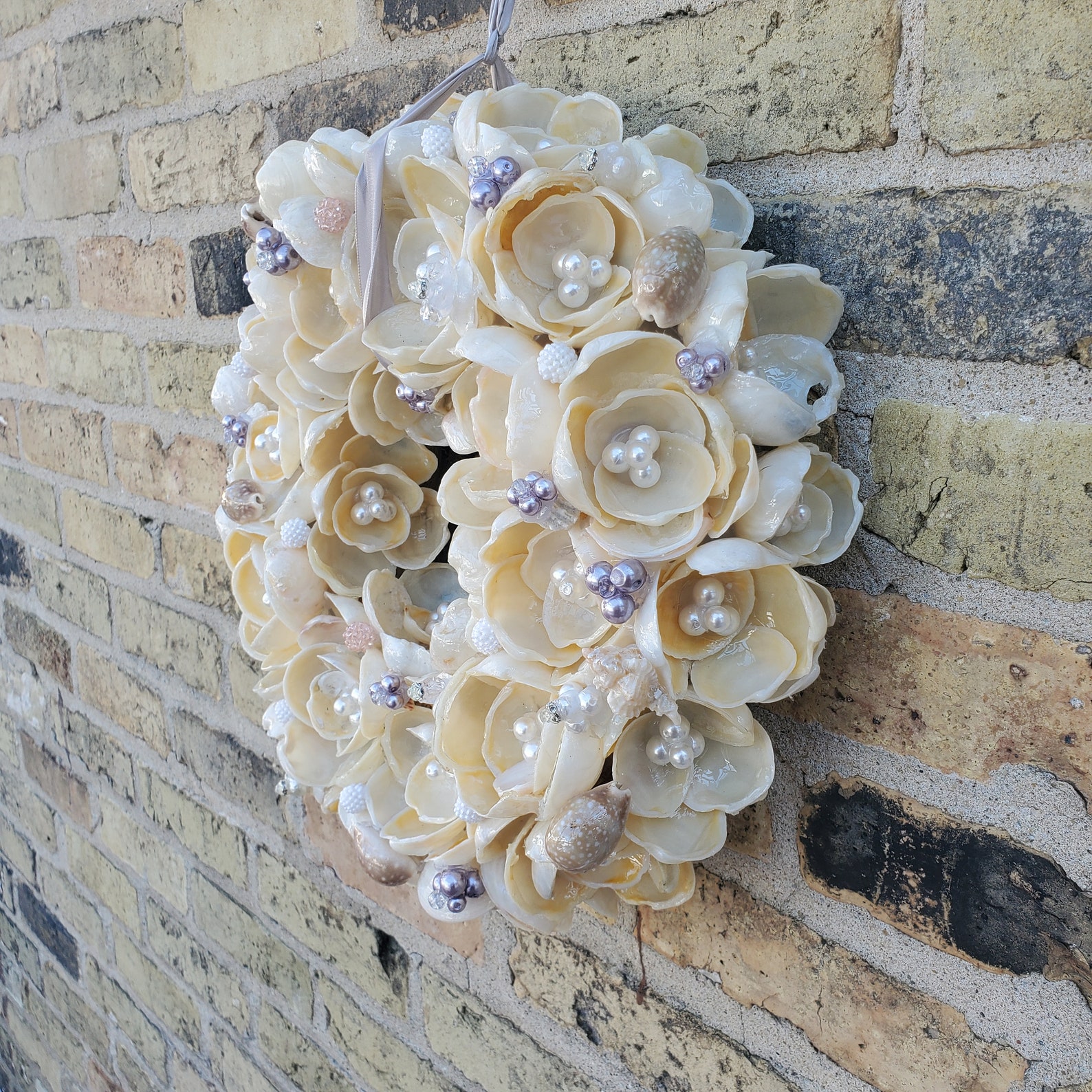Handcrafted Shell Flower Wreath-centerpiece | Etsy