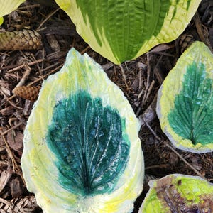 5 Handcrafted and Painted Hosta Leaves - Etsy