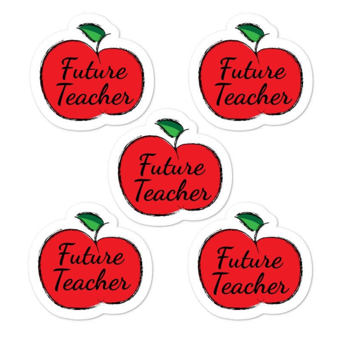 Future Teacher Sticker / Decal Set Apple Department Gifts Water Bottle ...