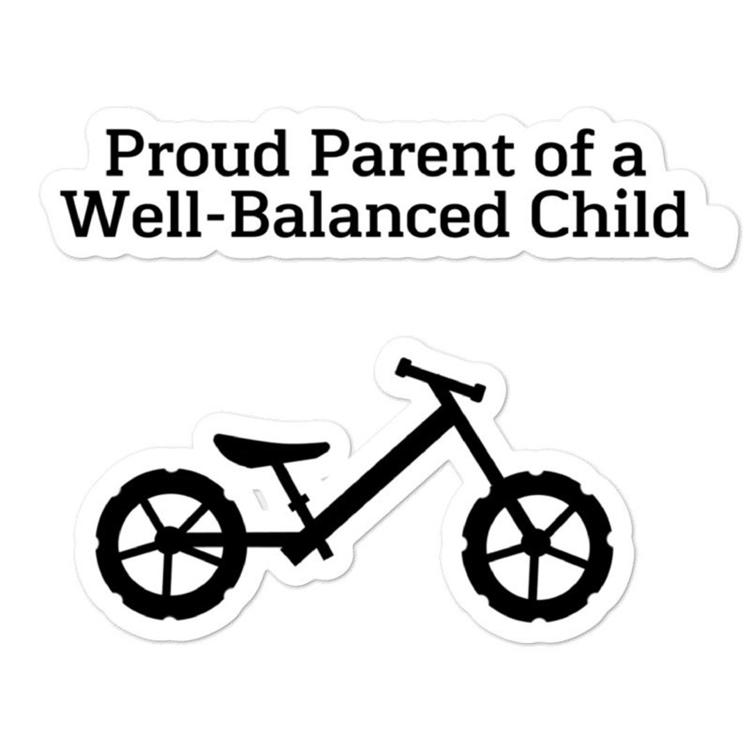 Balance Bike Sticker Set / Decal Set - Proud Parent - Laptop Sticker ...