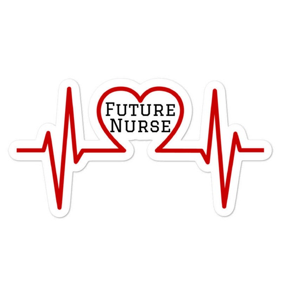 Future Nurse Sticker / Decal Heart EKG Laptop Water | Etsy