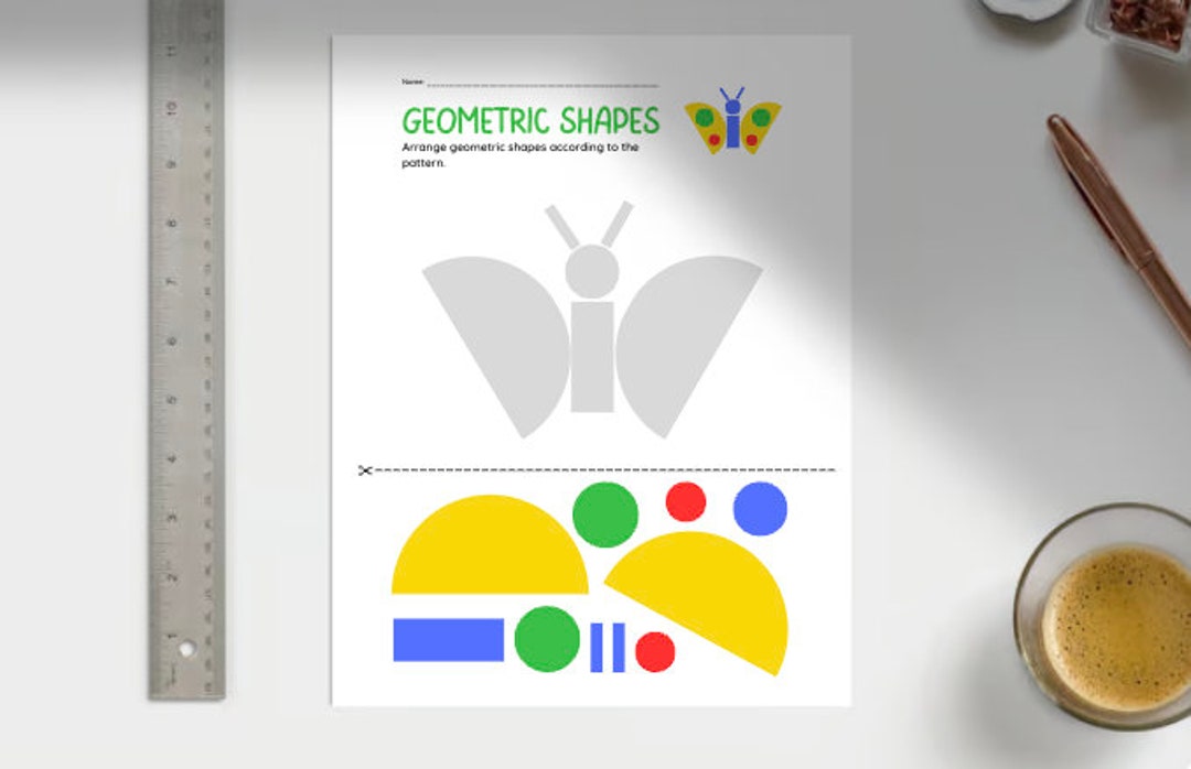Colorful Shapes Activity Page, Toddler, School Age, Geometry, Colors ...