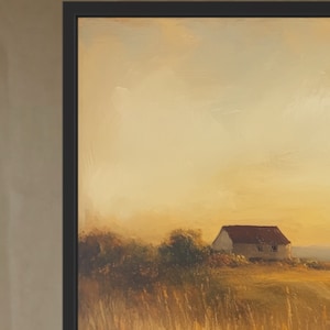 Landscape Oil Painting Print: Golden Field Scenery (downloadable) - Etsy