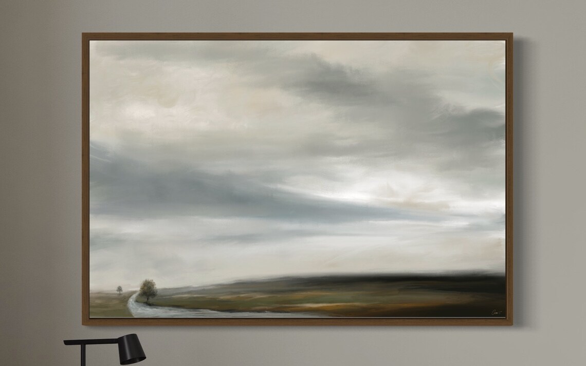 Minimal Modern Landscape Painting Downloadable Print - Print at Home ...
