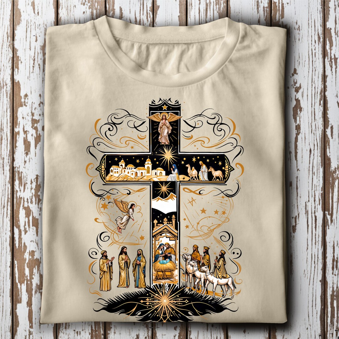 Christmas Story Nativity Cross PNG Baby Jesus Angel Christian ...