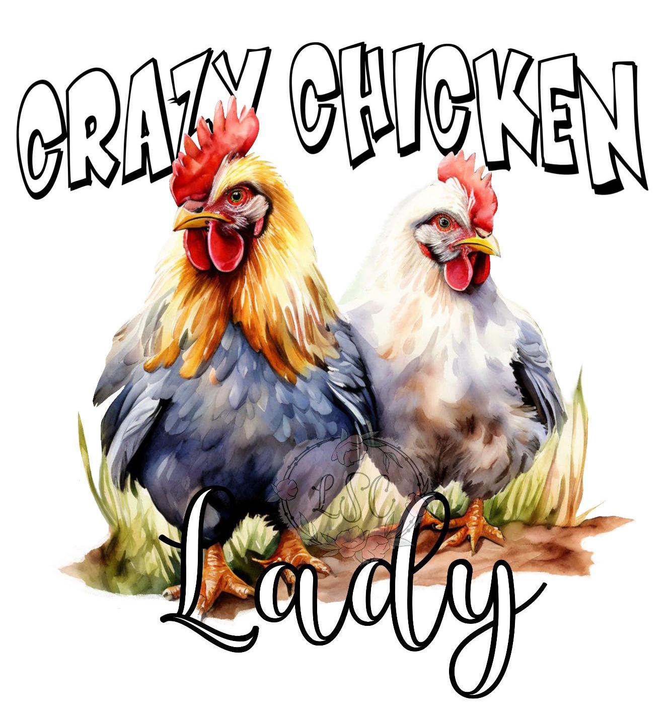 Crazy Chicken Lady PNG | Farmhouse Chicken Sublimation Design | Chicken ...