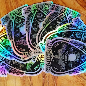 As Above so Below Holographic Sticker - Ouija Planchette Decal - Witchy ...