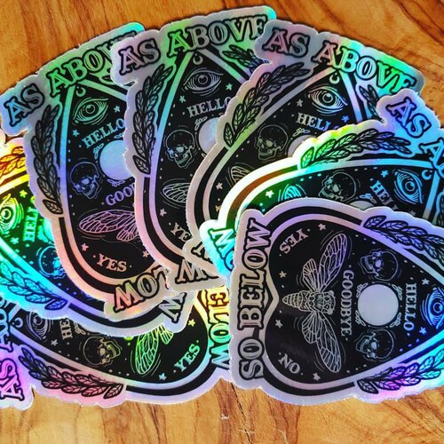 As Above so Below Holographic Sticker Ouija Planchette Decal - Etsy