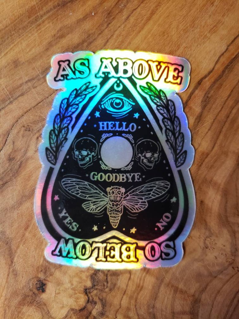 As Above so Below Holographic Sticker - Ouija Planchette Decal - Witchy ...
