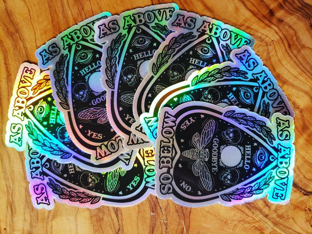 As Above so Below Holographic Sticker - Ouija Planchette Decal - Witchy ...