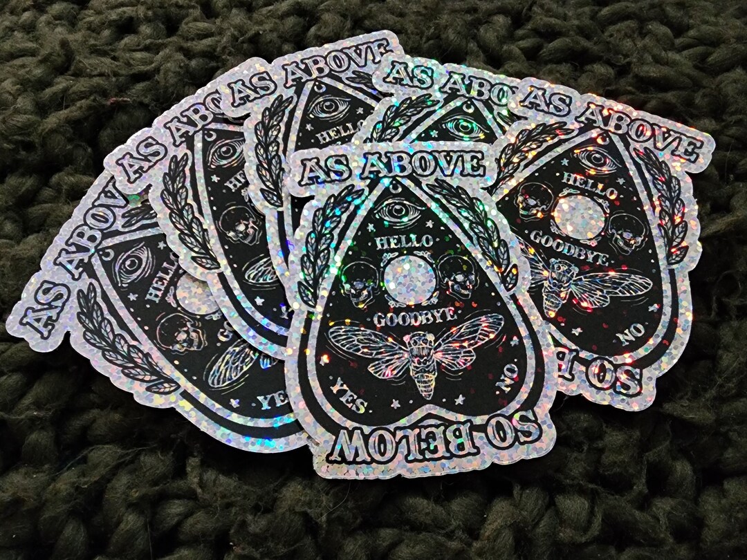 As Above so Below Glitter Holo Sticker - Ouija Planchette Decal ...