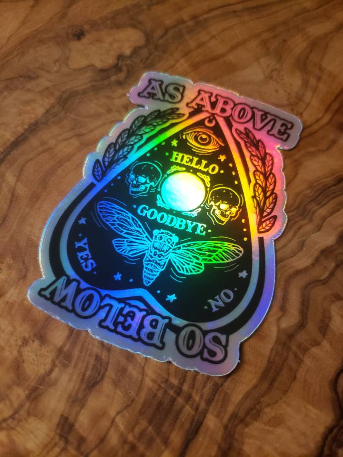 As Above so Below Holographic Sticker Ouija Planchette Decal | Etsy