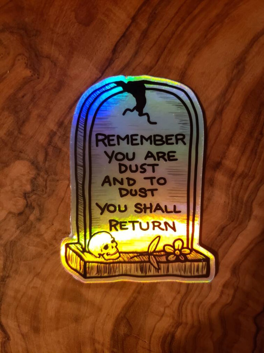 Holographic Tombstone Sticker - Etsy