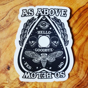As Above so Below Clear Sticker - Ouija Planchette Decal - Witchy Gift ...
