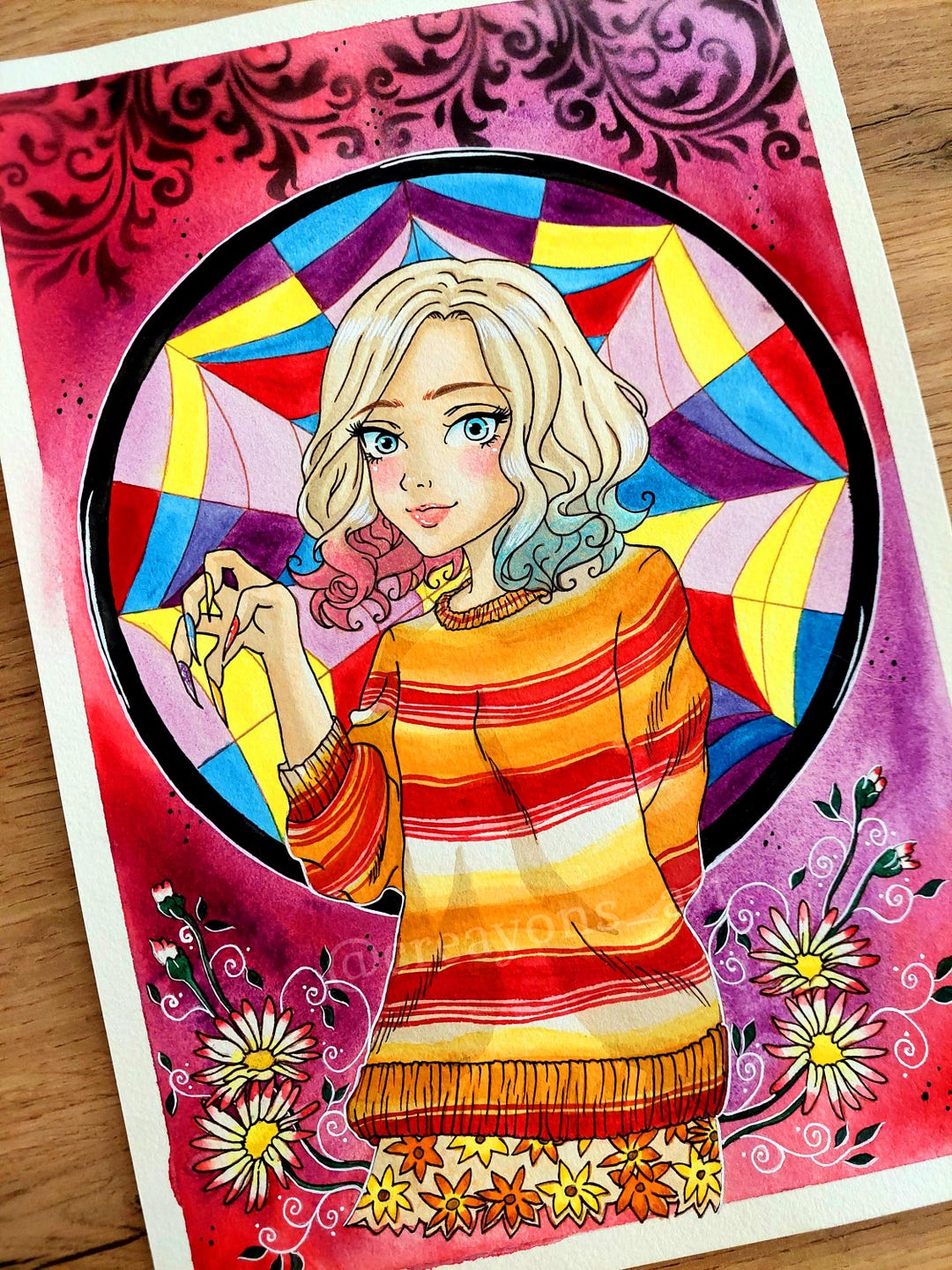 Enid Sinclair, Wednesday, Fanart, Anime Girl, Manga Girl, Colored ...
