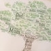 Family Tree A4 Typography Word Art, A4 Framed Print, Choice of Words ...