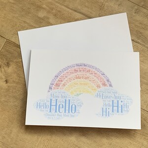 Rainbow Hug in a Card, Distance Hug, Cheer up Card, Happy Post, Smile ...