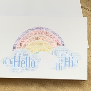 Rainbow Hug in a Card, Distance Hug, Cheer up Card, Happy Post, Smile ...