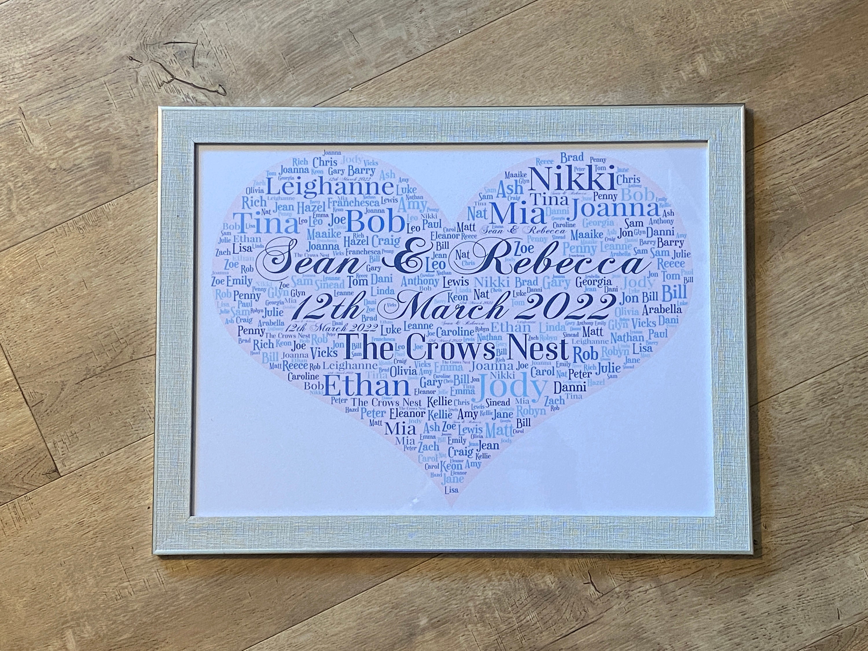 Typography Word Art A3 Framed Print Fully Personalised You - Etsy