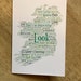 Shaped Typography Word Art A4 Personalised Card Choice of - Etsy