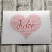 Heart Shape A5 Typography Word Art Personalised Card, Choice of Colour ...