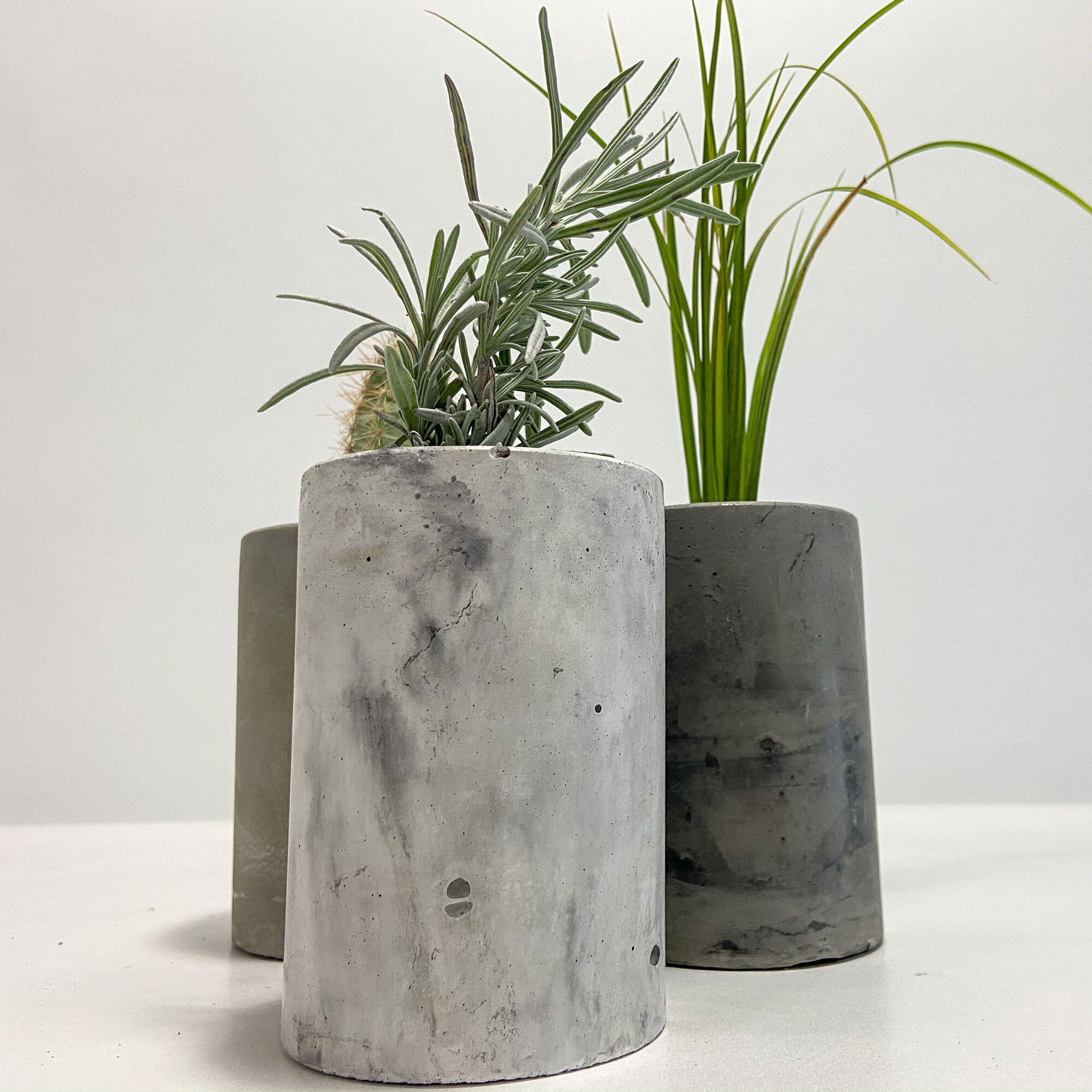 Concrete Cup, Cement Pencil Cup, Pen Cup, Modern, Office Decor, Desk ...