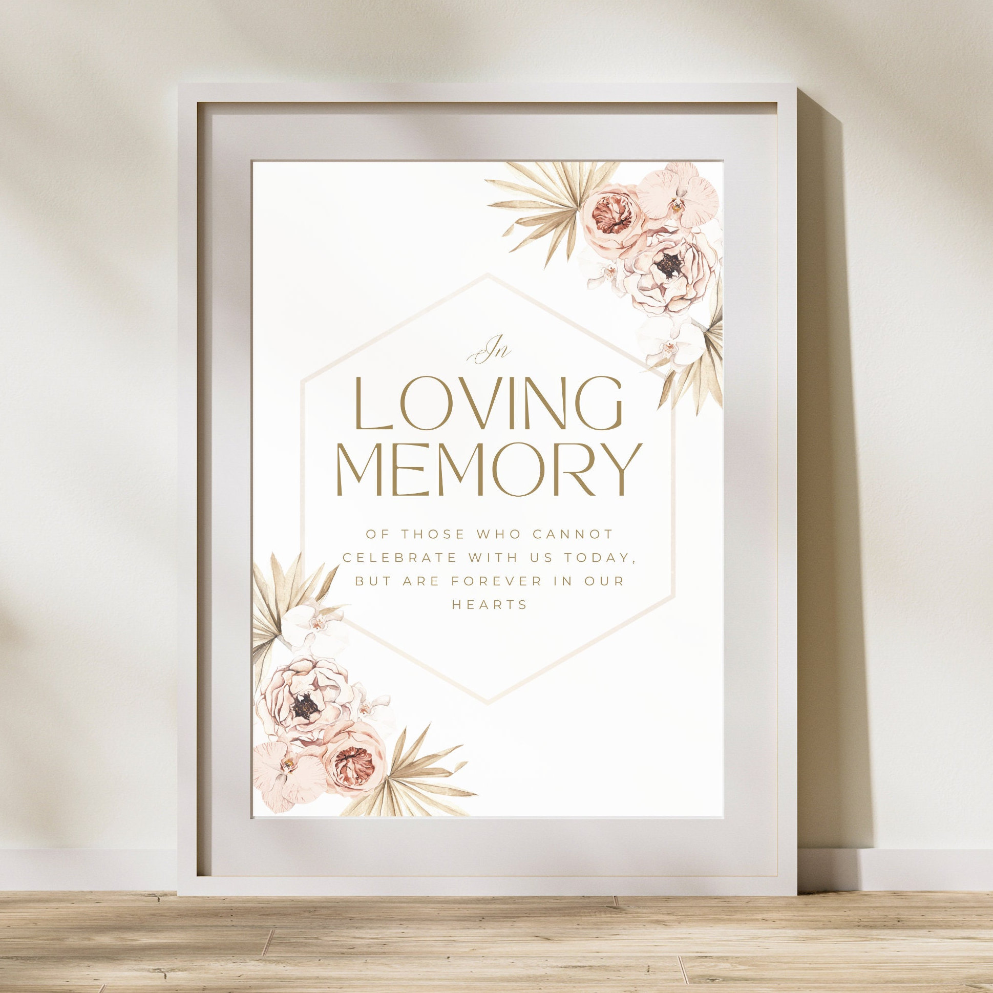 In Loving Memory | Wedding Sign | Digital | Wedding DIY - Etsy