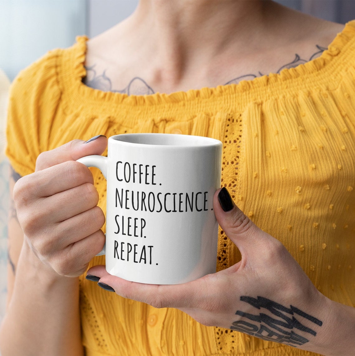 Café Neuroscience Sleep Repeat Mug, Cadeau pour neuroscientifique ...