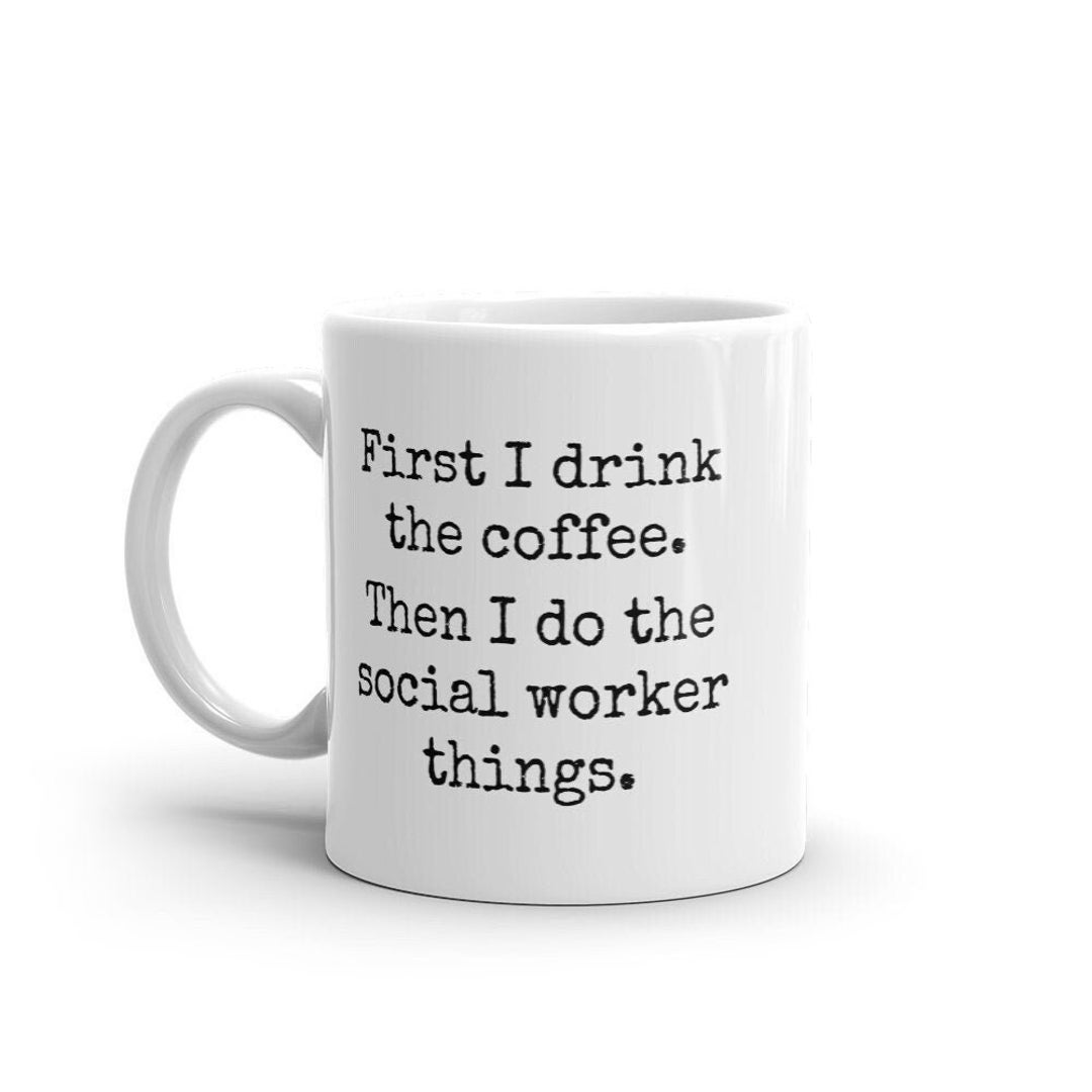 Coffee Social Worker Mug 11oz, Gift for Social Worker, Graduation Gifts ...