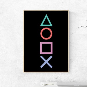 Playstation Print, Playstation Wall Art, Gaming Room Decor, Boys Room ...