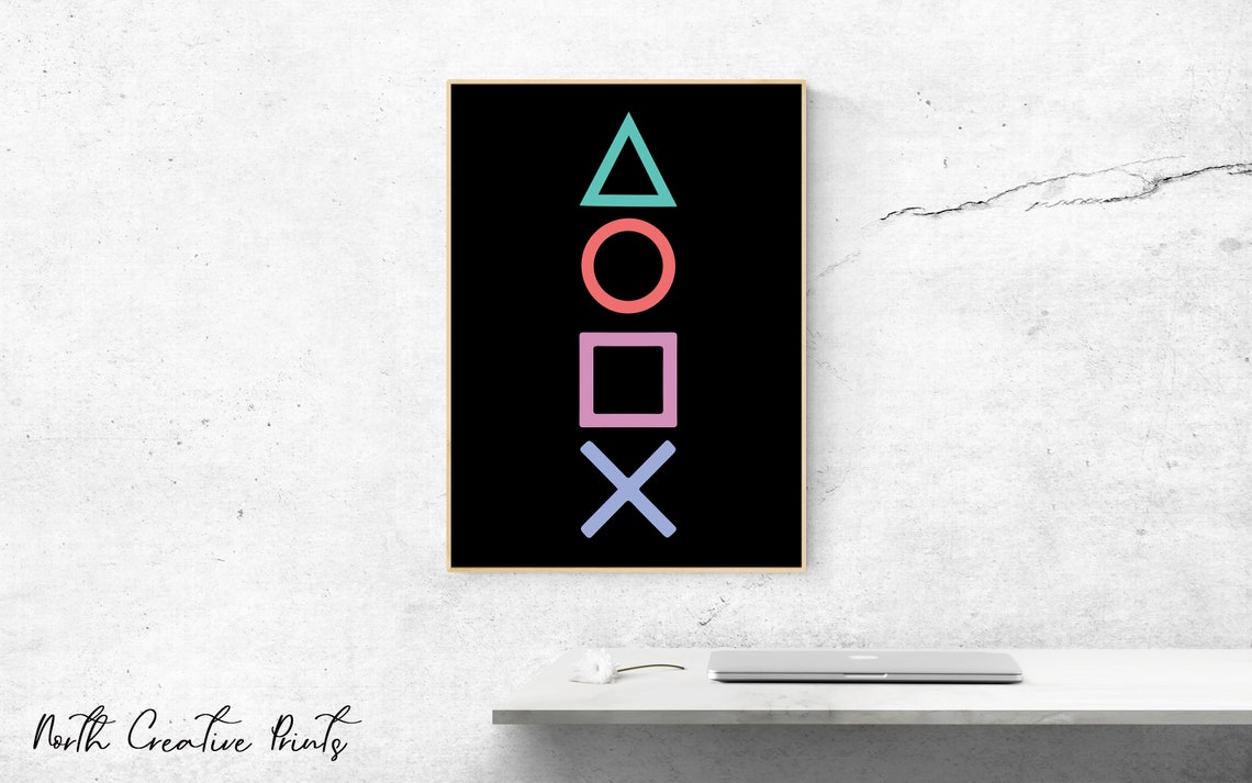 Playstation Print, Playstation Wall Art, Gaming Room Decor, Boys Room ...
