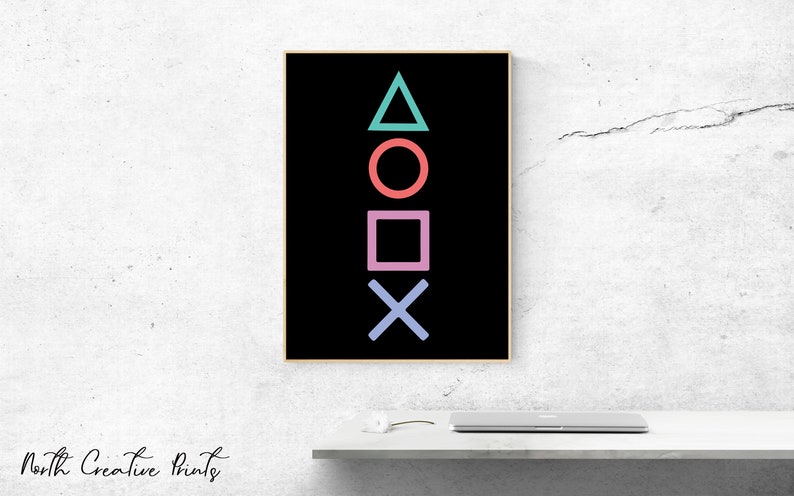 Playstation Print, Playstation Wall Art, Gaming Room Decor, Boys Room ...