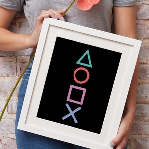 Playstation Print, Playstation Wall Art, Gaming Room Decor, Boys Room ...