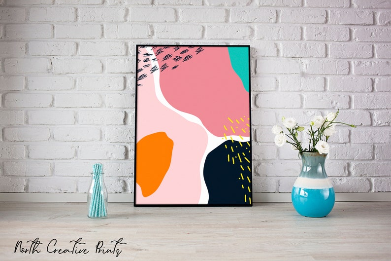 Colorful Wall Art Print Instant Download Modern Wall Art - Etsy